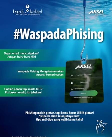 Bank Kalsel Peringatkan Waspada dan Kenali Bentuk Phising - WARTANIAGA
